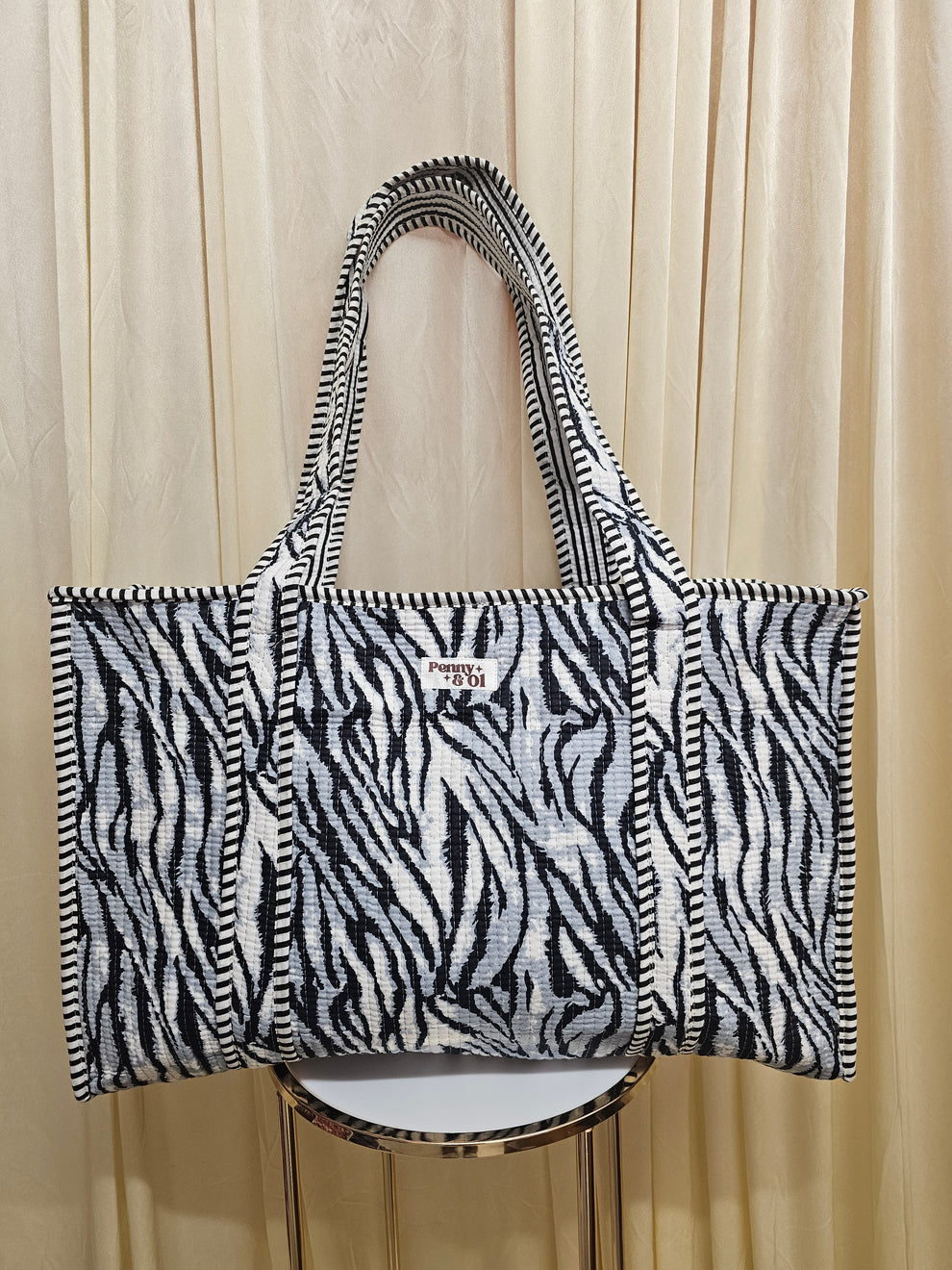 Grey Tiger Print collection, tote bags. Cotton tote bags all sizes ...